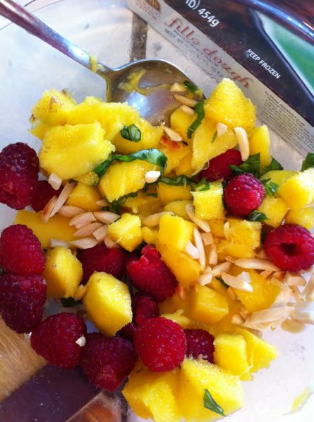 Raspberry Mango Phyllo Triangles - California Greek Girl — California ...